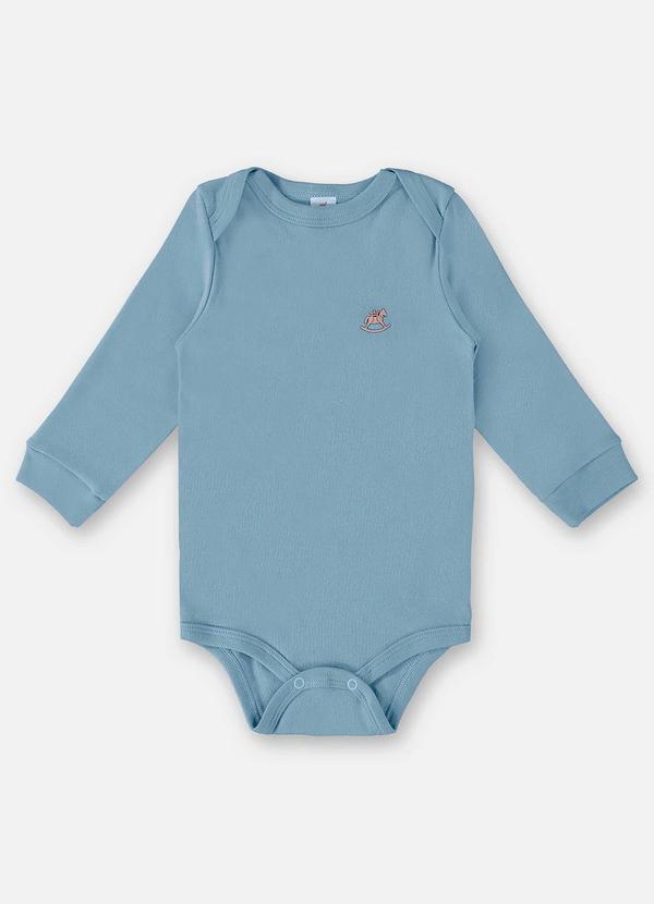 Body em Suedine Unissex para Bebê Azul - Up Baby