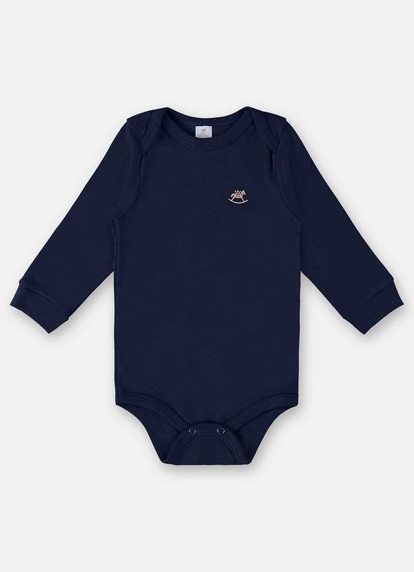 Body em Suedine Unissex para Bebê Azul - Up Baby