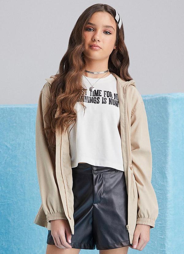 Parka Feminina com Capuz Bege - TexBrands