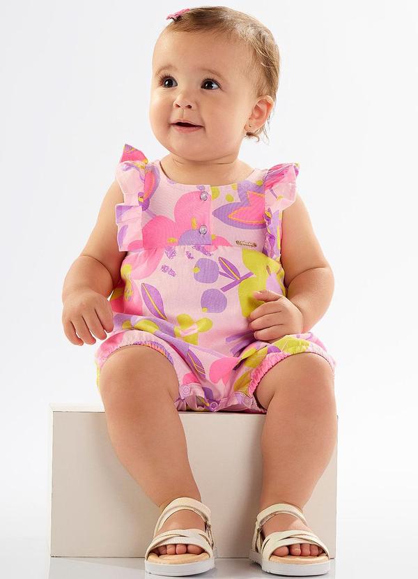 Banho de Sol Bebê Menina em Cotton Roxo - Up Baby