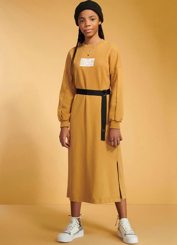 Vestido de Moletom Camel - TexBrands