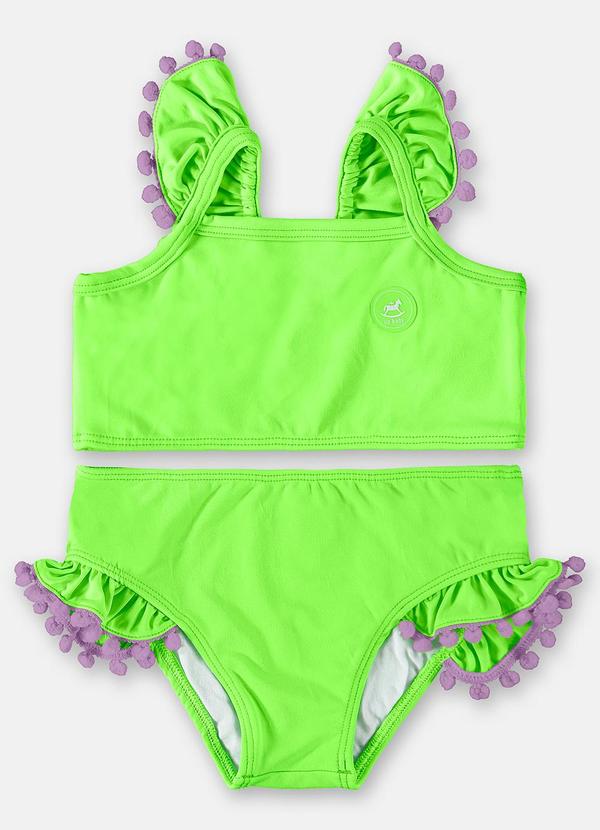 Conjunto Biquíni Malha Fps+50 Menina Verde - Up Baby