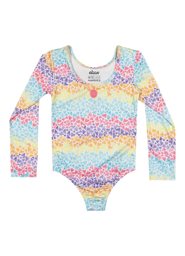 Maiô Infantil Menina Moda Praia Branco - Elian