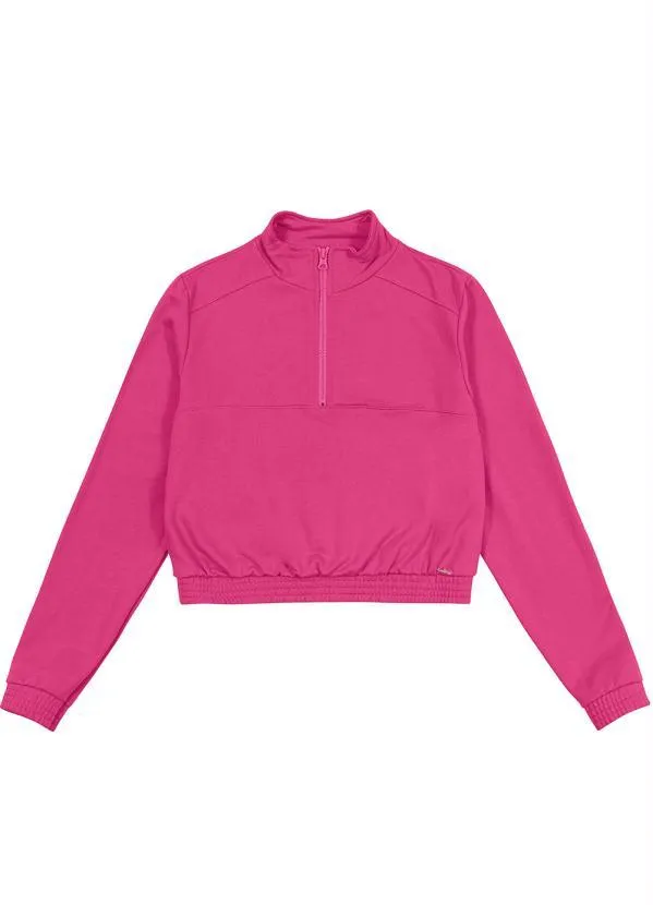 Casaco de Moletom Feminino Rosa - Cativa