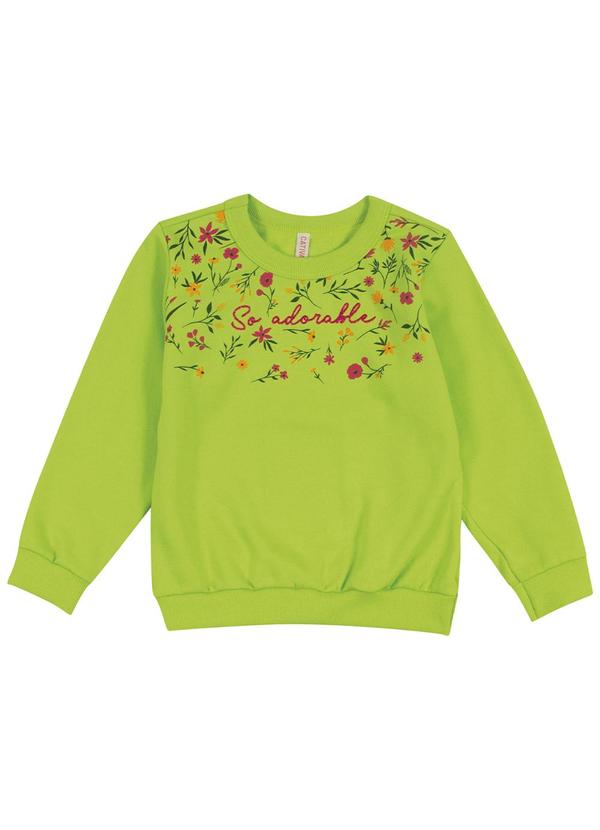 Moletom Peluciado Feminino com Glitter Verde - Cativa