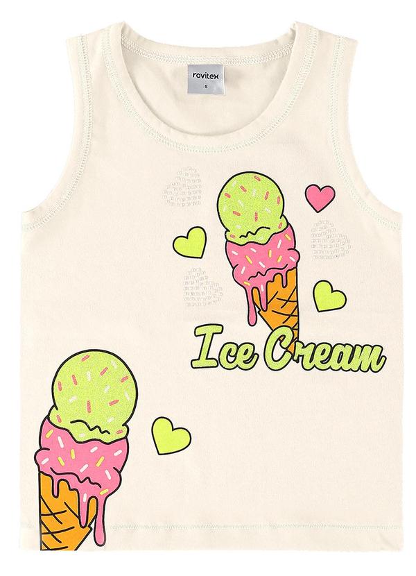 Regata Infantil Feminina Ice Cream Bege - Rovi Kids