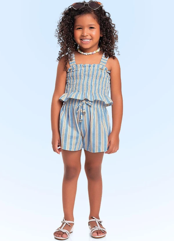 Conjunto Regata/Short Azul - Fakini Kids
