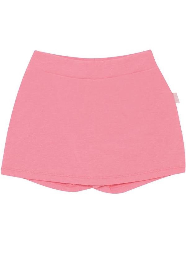 Short Saia Cotton Feminina Rosa Pulla Bulla
