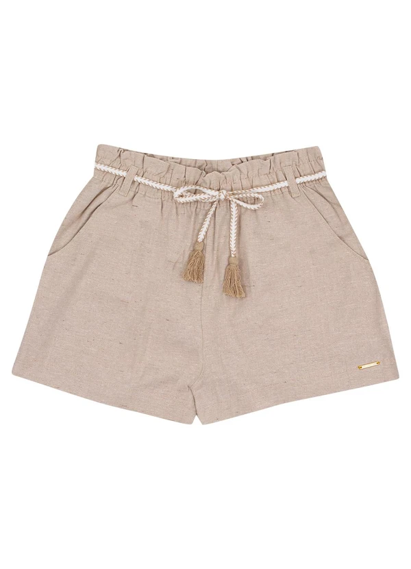 Short Tecido Eco Bege - Pulla Bulla