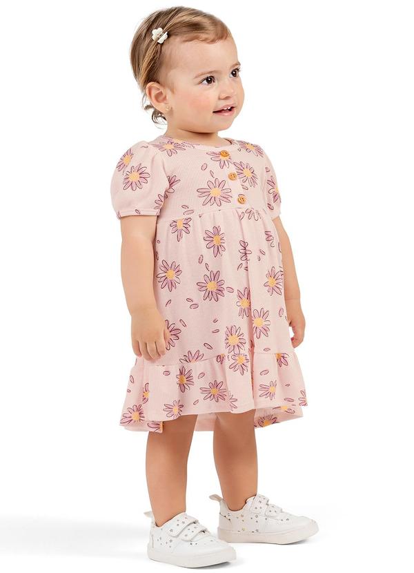 Vestido Bebê Flores Delicadas Colorittá Verde - Elian