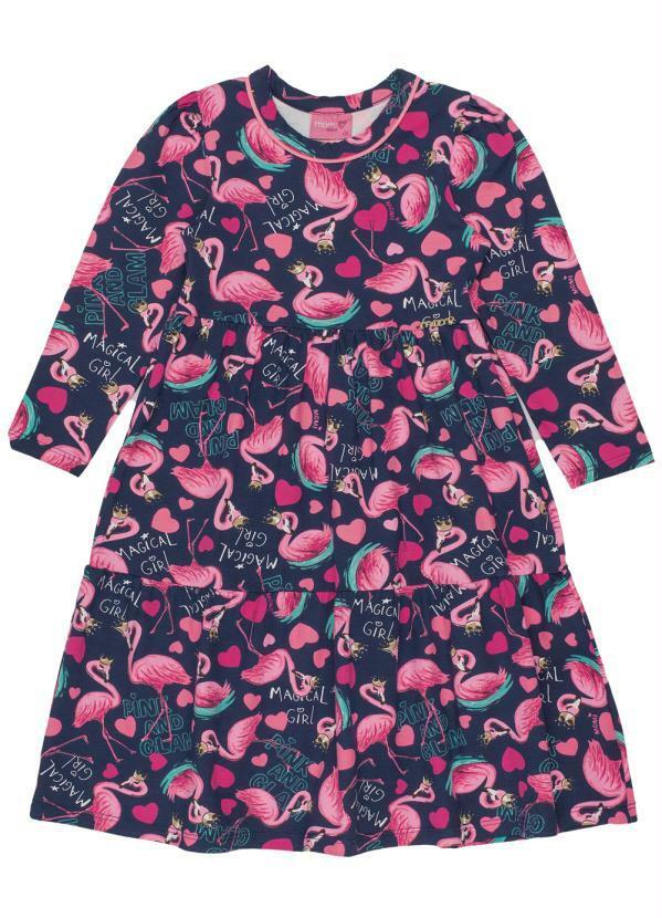 Vestido Flamingo Azul - TexBrands