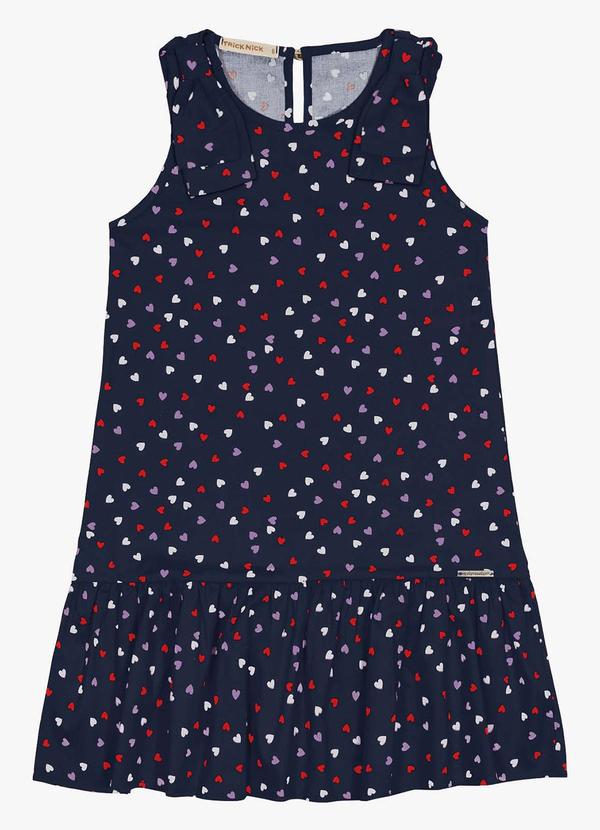 Vestido Infantil com Laço Azul - Trick Nick