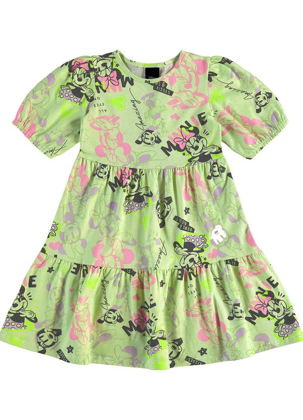 Vestido Marias Minnie Mouse Verde Claro - Malwee Kids