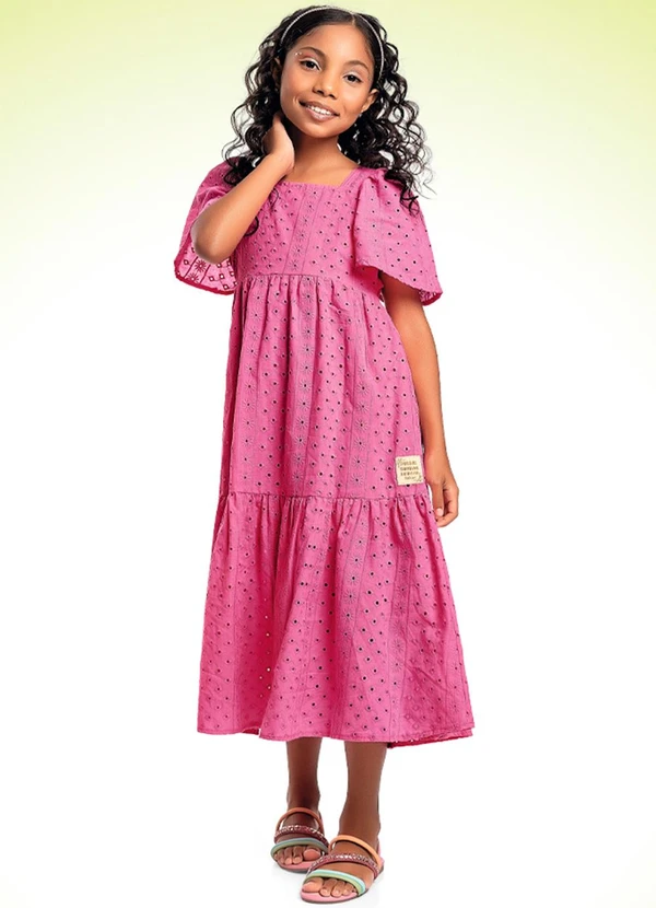 Vestido Midi Rosa - Fakini Kids