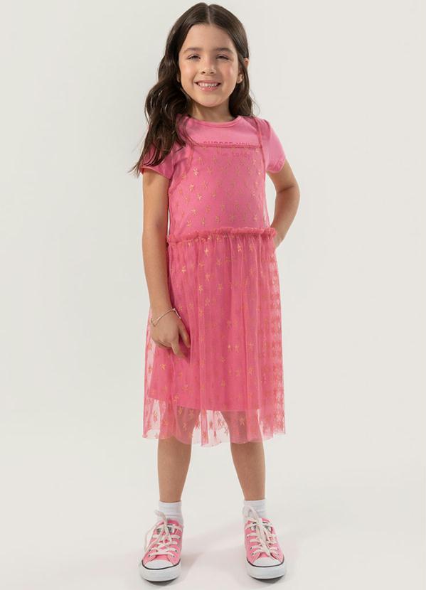 Vestido Tule Estrela Rosa - TexBrands