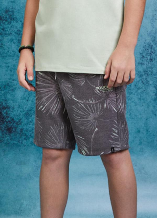 Bermuda Estampada Caauba Cinza - TexBrands
