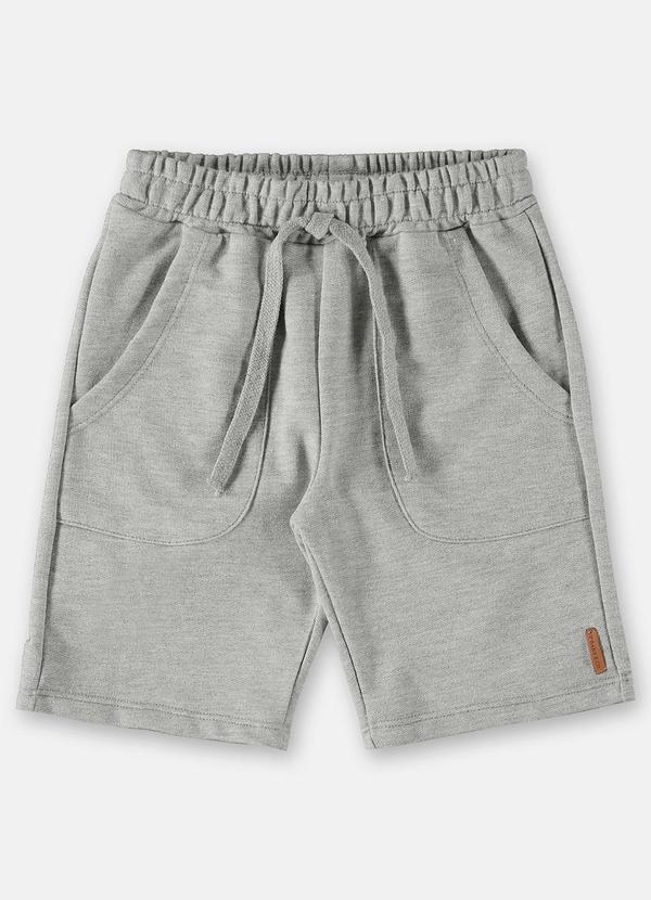 Bermuda Infantil Básica em Moletom Cinza - Up Baby