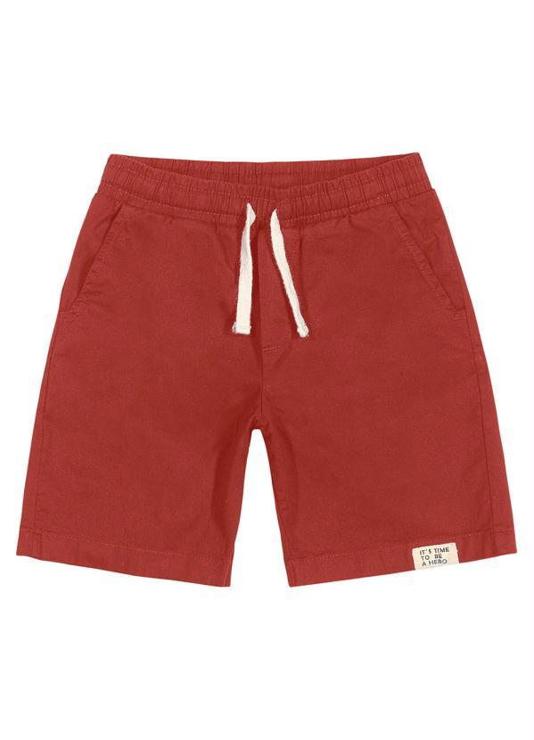 Bermuda Menino Sarja Vermelho - Trick Nick