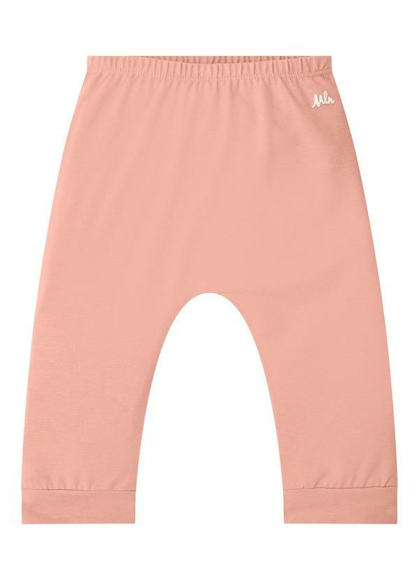 Calça Bebê Unissex Básica Rosa - Milon