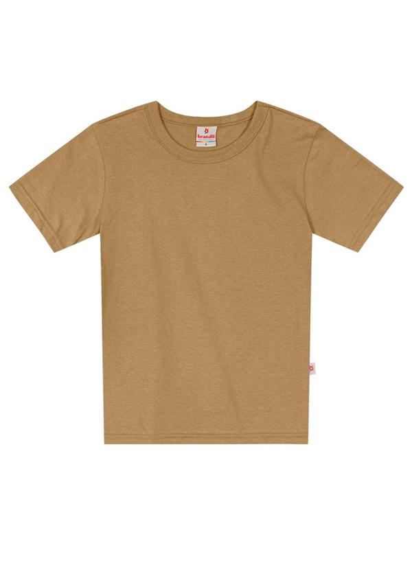 Camiseta Básica Infantil Menino Marrom - Brandili