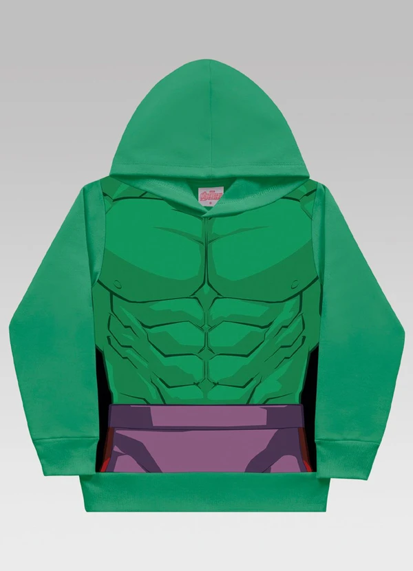 Blusão com Capuz Avengers Disney Verde - Fakini Kids