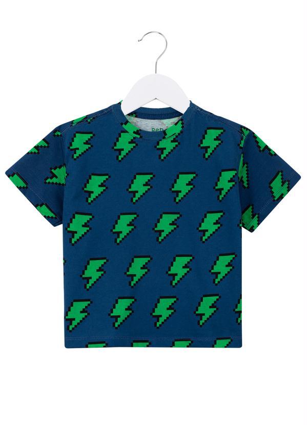 Camiseta de Malha Game Over Azul - Fabula