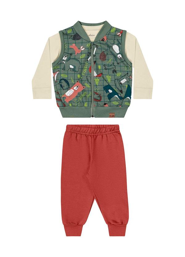 Conjunto Bebê Menino Here We Go Bege - Elian