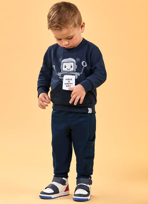Conjunto Bebê Menino Robô Interativo Azul - Elian