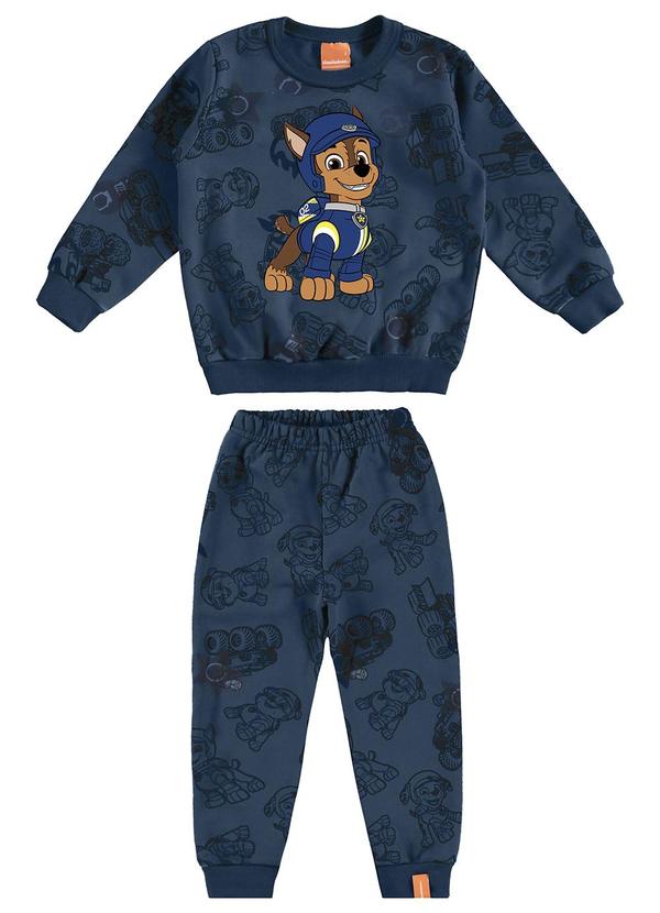 Conjunto em Moletom Chase® Azul - Malwee Kids