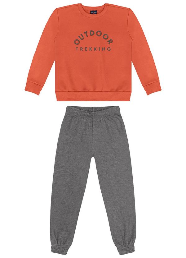 Conjunto Infantil em Moletom Laranja - Guloseima