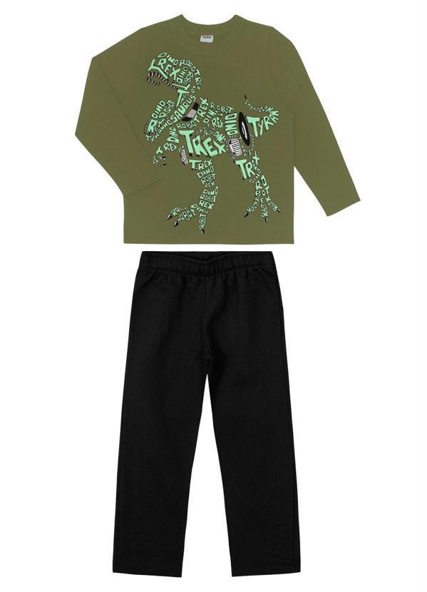 Conjunto Infantil Masculino T-Rex Verde - Rovi Kids