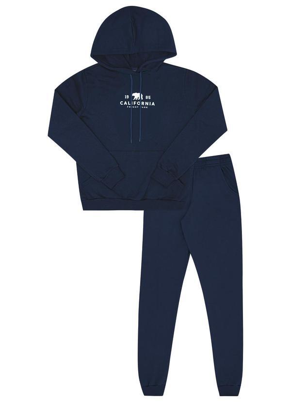 Conjunto Juvenil Menino Moletom Marinho - Pulla Bulla