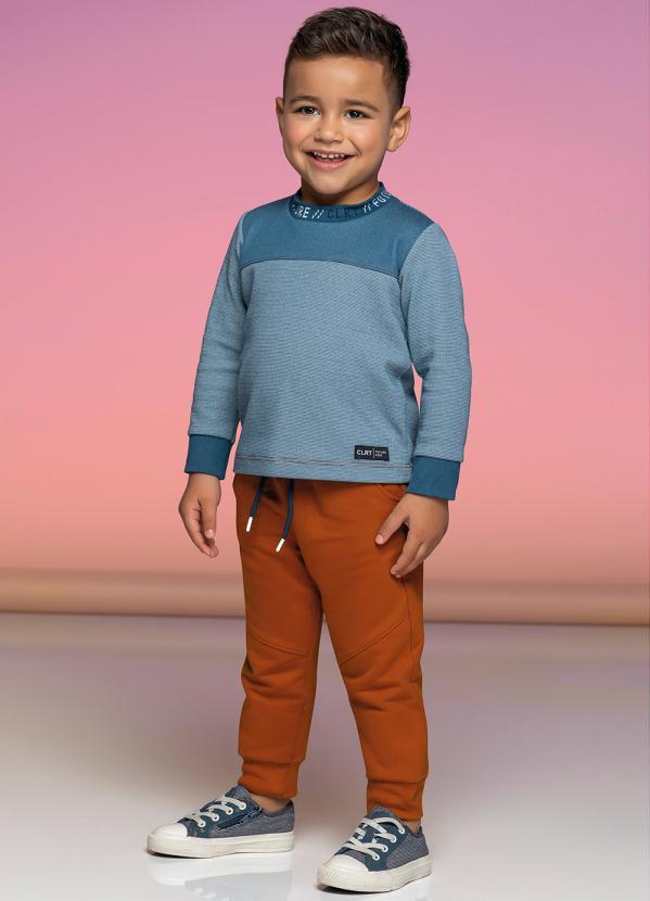 Conjunto Menino com Gola Trabalhada Marinho - Elian