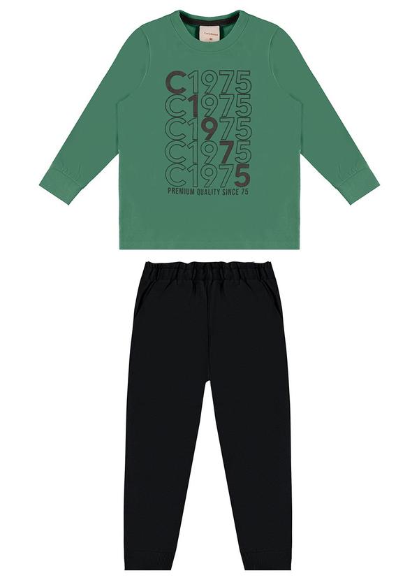 Conjunto Premium em Moletom Verde - Carinhoso