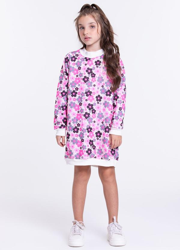 Vestido Sublimado Infantil Flowers Preto - Vida Costeira