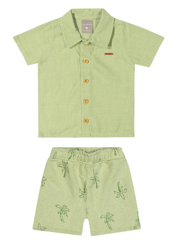 Conjunto Bebê Menino Linho Colorittá Verde - Elian