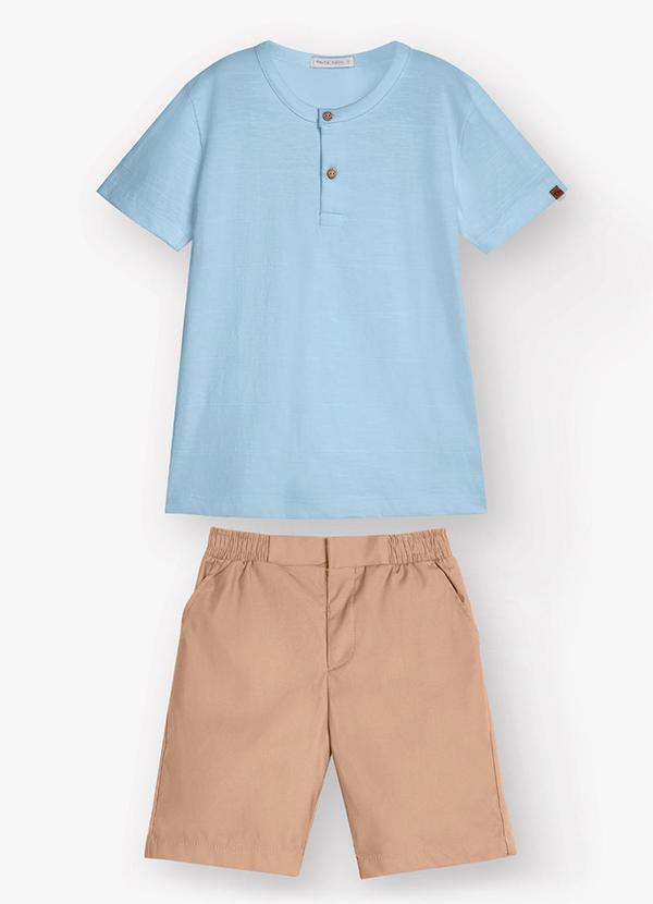 Conjunto Camiseta com Bermuda Azul - Trick Nick