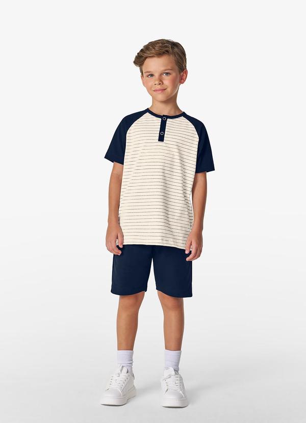 Conjunto Camiseta com Bermuda Bege - Trick Nick