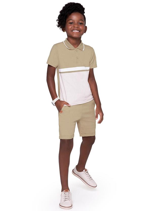 Conjunto Curto Infantil Masculino Bege - Marisol