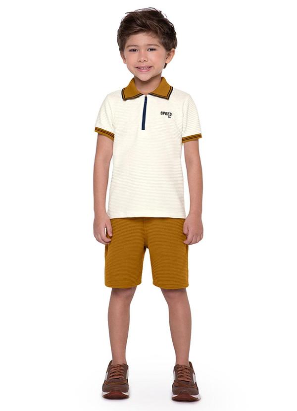 Conjunto Curto Infantil Masculino Bege - Marisol
