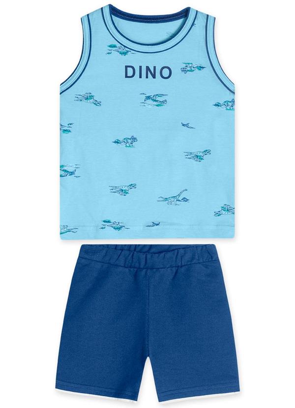 Conjunto Dinossauro Moletom Masculino Azul - Marisol Conjunto Dinossauro Moletom Masculino Azul - Marisol