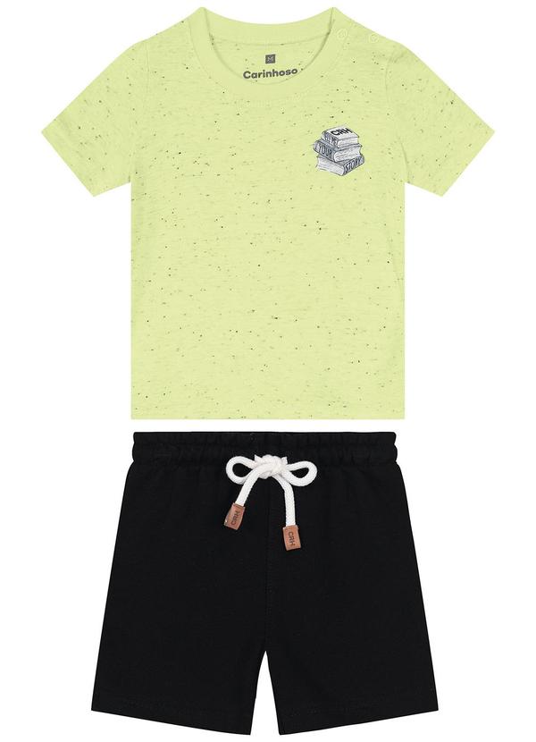Conjunto em Botonê Menino Verde Limão - Carinhoso