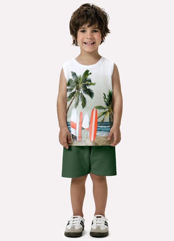 Conjunto Infantil Menino Praia Branco - Kyly