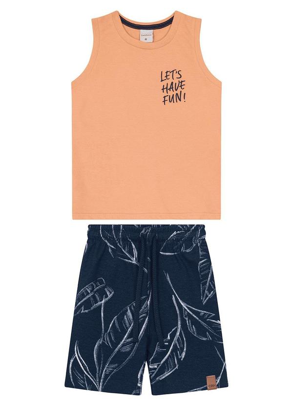 Conjunto Let'S Have Fun Comfort Menino Laranja - Carinhoso