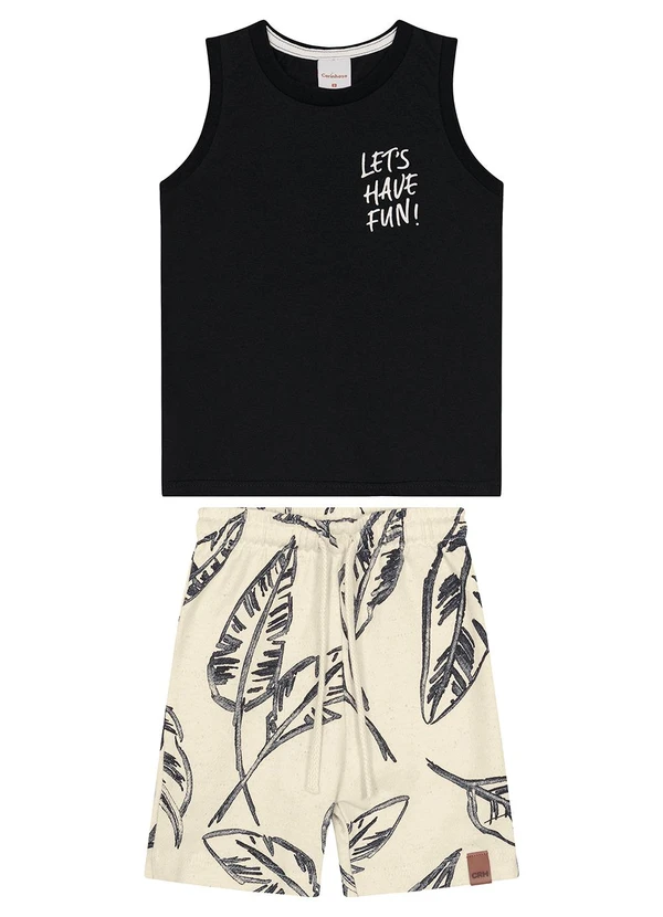 Conjunto Let'S Have Fun Comfort Menino Preto - Carinhoso