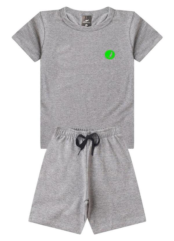 Conjunto Menino Básico Kangulu Mescla - Rosa Azul