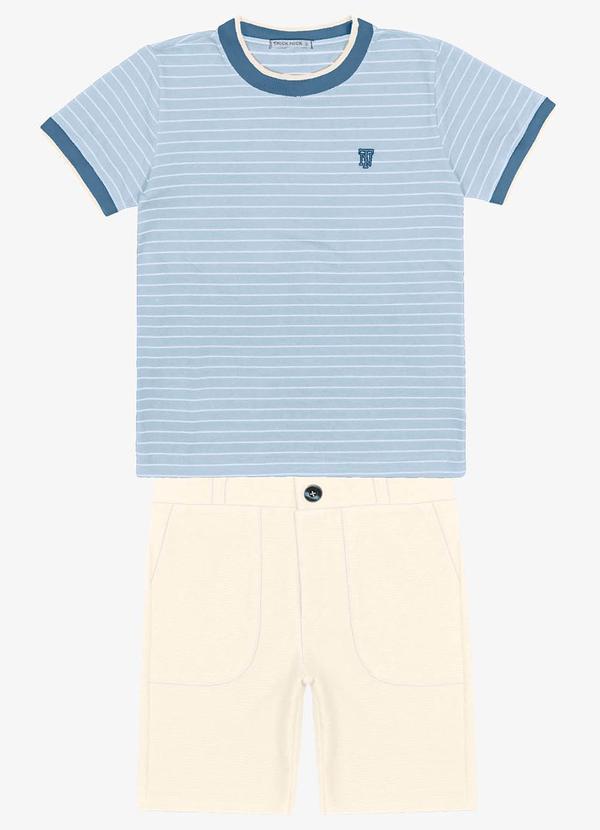 Conjunto Menino Camiseta com Bermuda Azul - Trick Nick