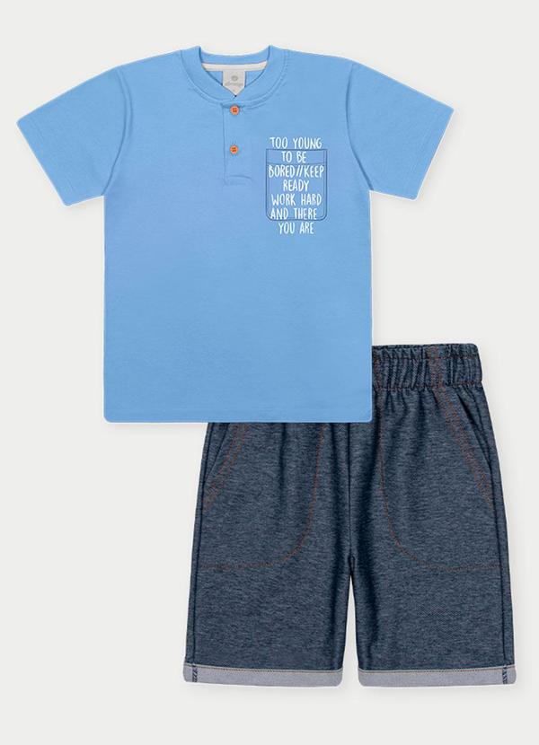 Conjunto Menino Too Young Azul - Abrange