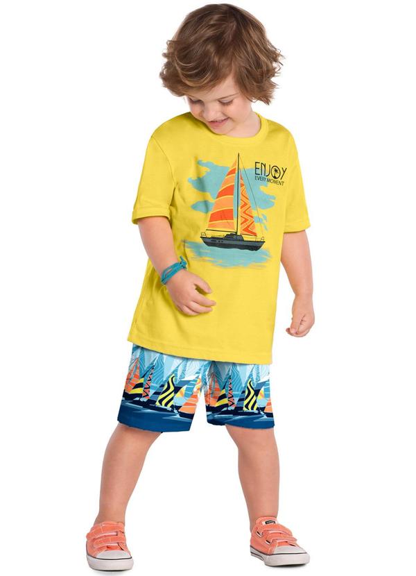 Conjunto Menino Veleiro Amarelo - Kyly