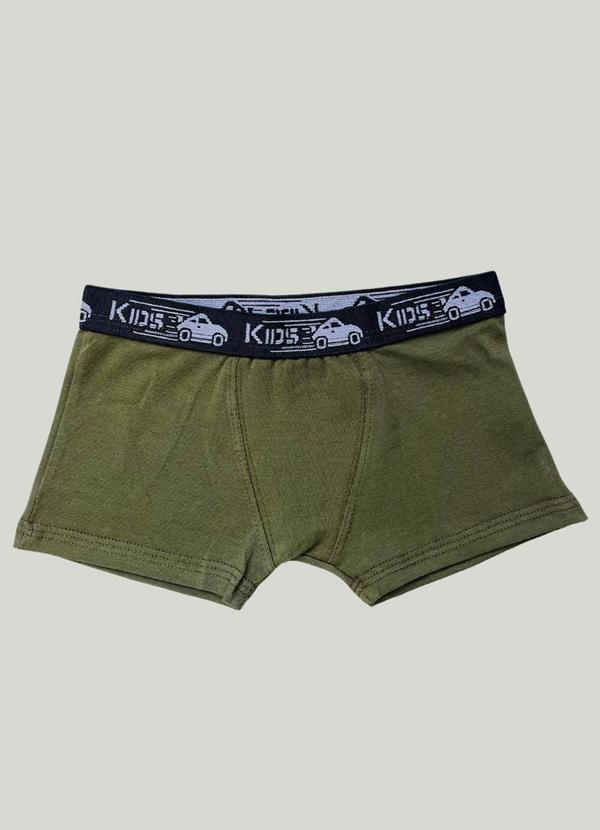 Cueca Boxer Infantil Verde Militar - Docetine e Miniman